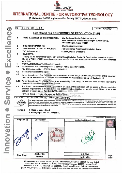 SLD Device Manufacturer Jaipur | Speed Limiting Device Jaipur | Speed ...